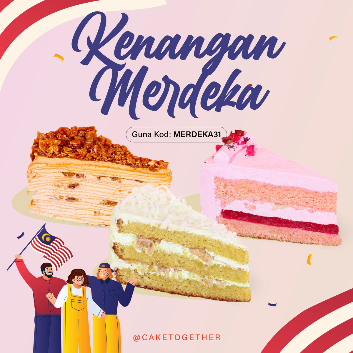 Halal Merdeka & Malaysia Day Cakes – Onde Onde, Bandung & More — Cake ...