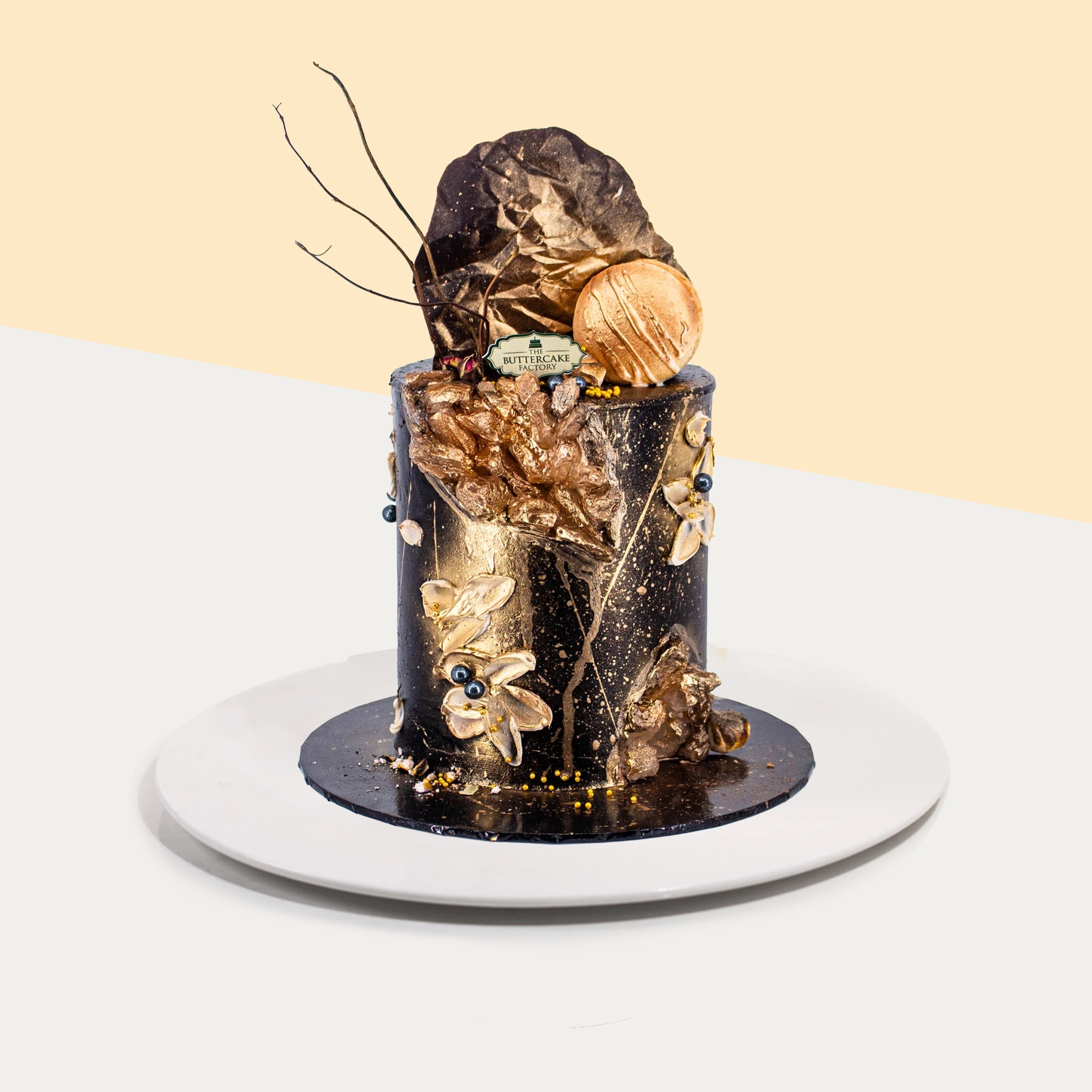 Black Marble Geode | Cake Together | Birthday Cake Delivery