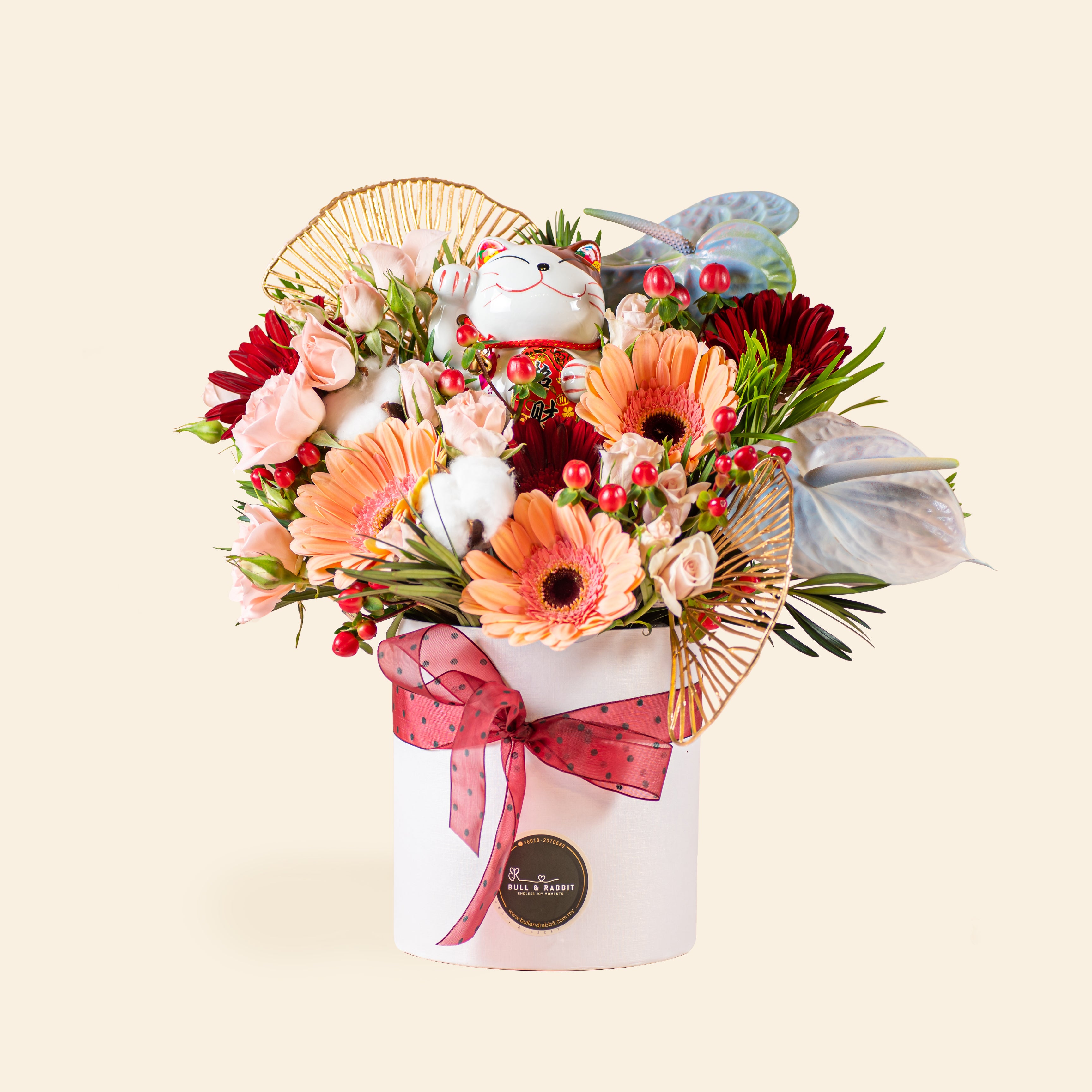 Happy Congratulations Fresh Flower Box | Online Flower Delivery - Cake ...