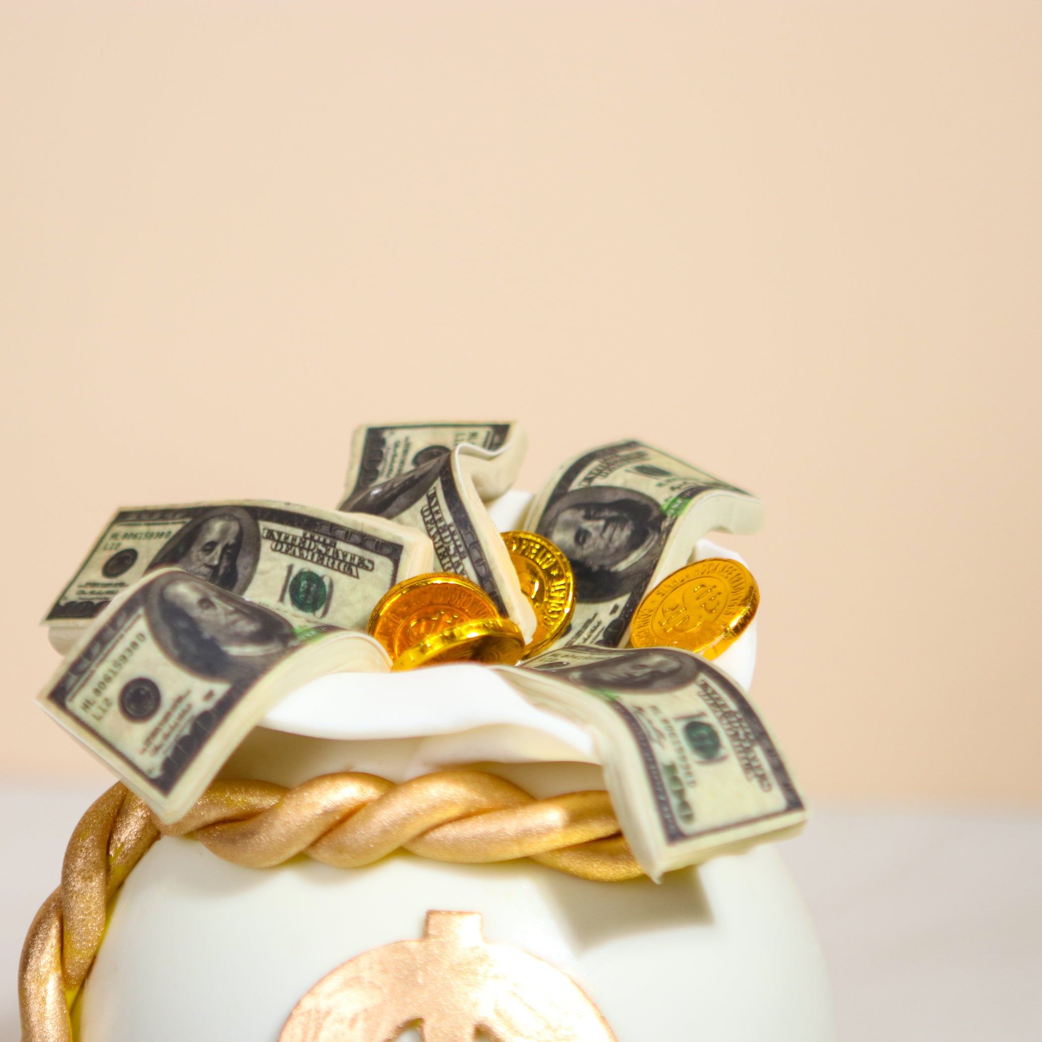 Money Bursting Knock Knock Pinata Money Bag | Cake Together