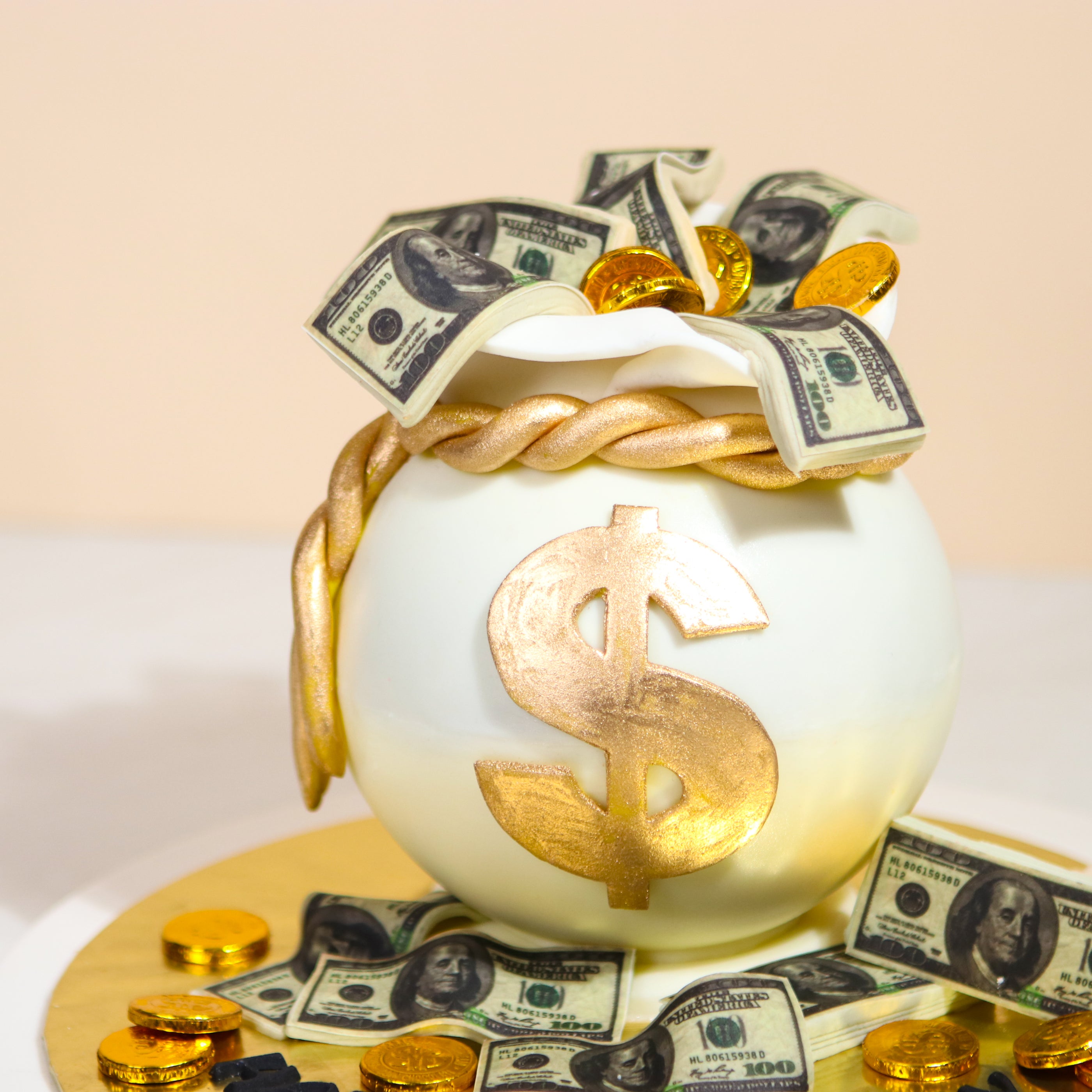 Money Bursting Knock Knock Pinata Money Bag | Cake Together