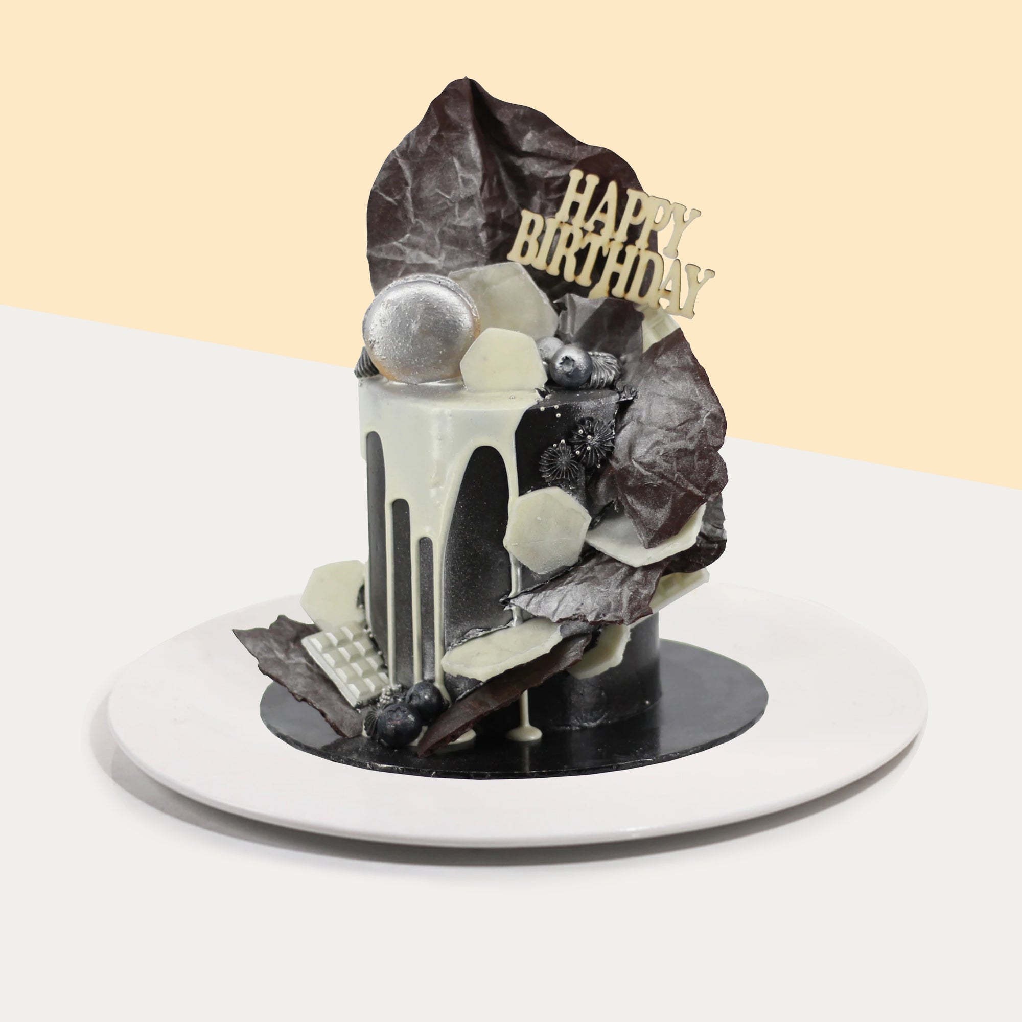 Silver Monogram Cake | Cake Together | Birthday Cake Delivery